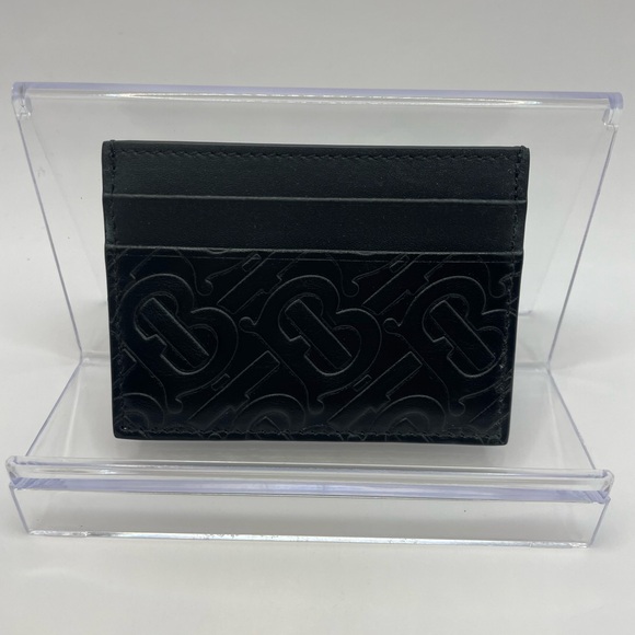 Burberry | Accessories | Burberry Black Leather Monogram Card Holder ...